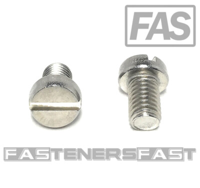 (10) M8-1.25x12 Stainless Steel Slotted Cheese Head Machine Screw DIN84 ...