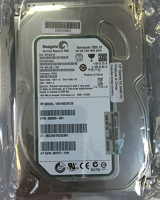 HP 459317-001 593333-001 9SL13A-790 ST3160318AS 160GB 7.2K 3.5" SATA ...