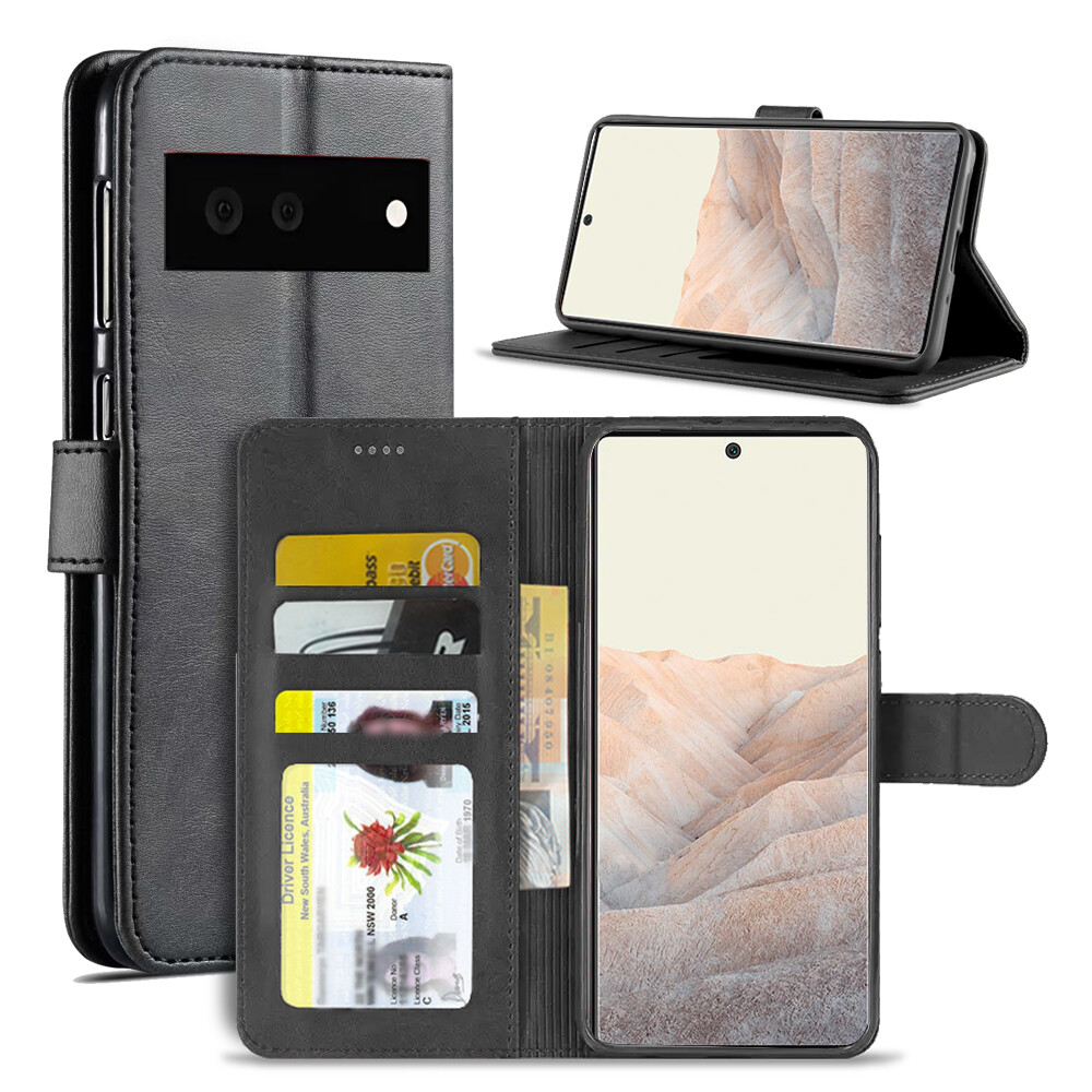For Google Pixel 8A 7A 6A 5A 4A 8 6 7 Pro Wallet Case Leather ...