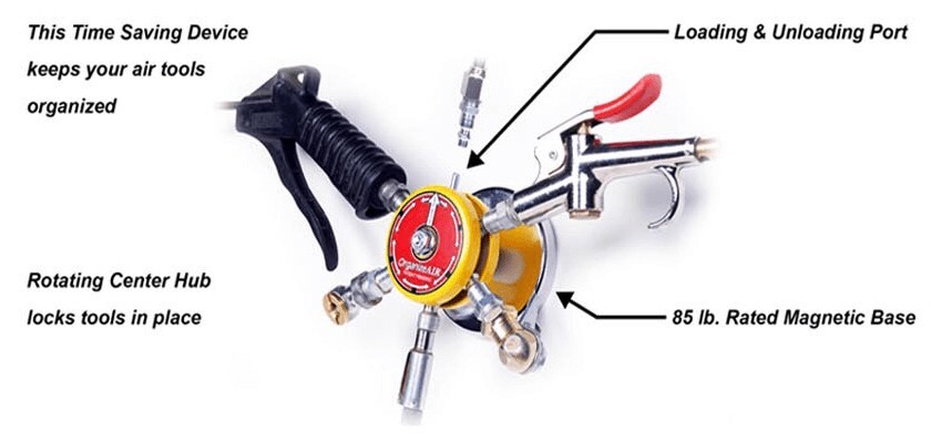 Magnetic Pneumatic Air Tool Rack Holder Wall Storage Organizer (no ...