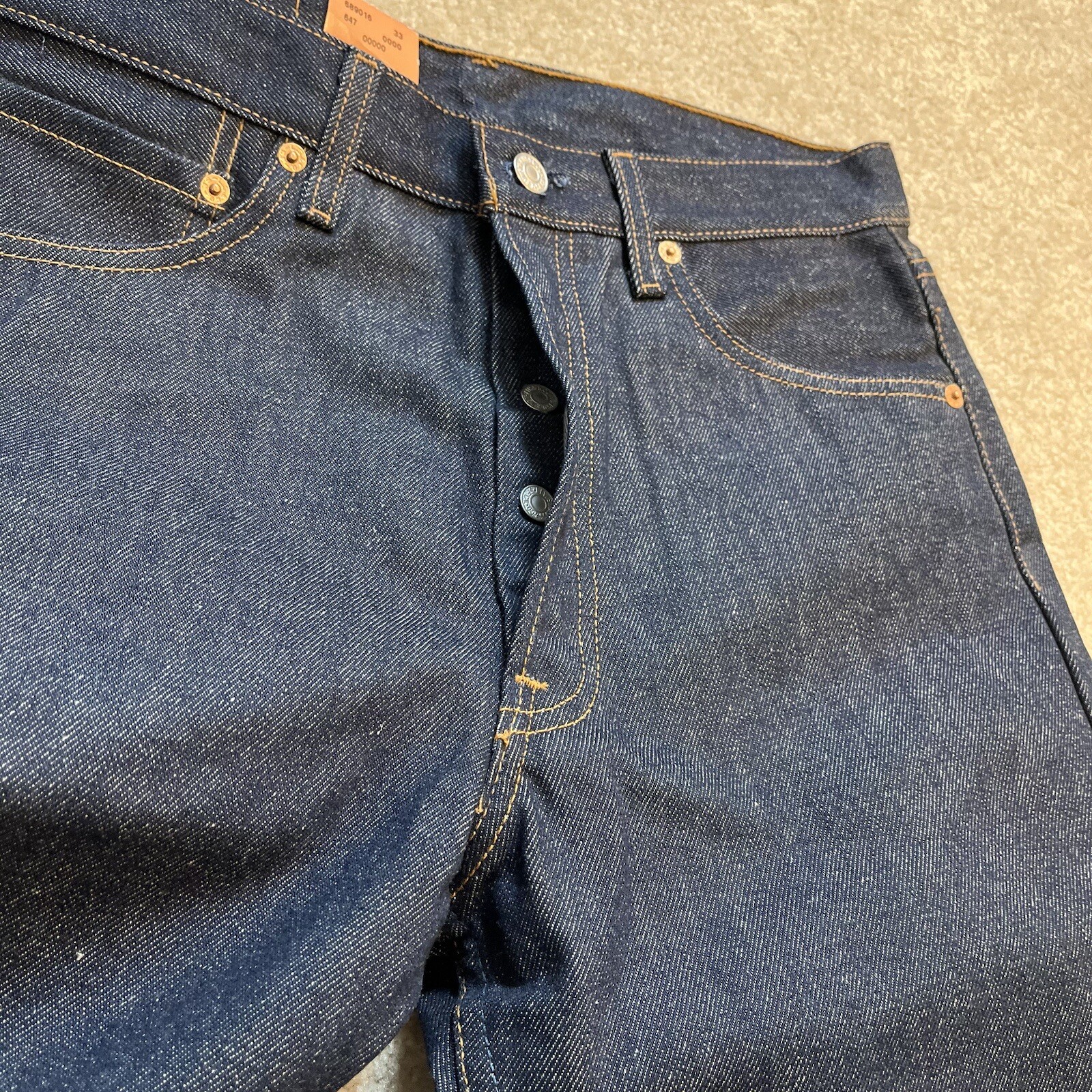 NEW VINTAGE Levis 501 XX Jeans Mens 30x34 Denim Dark Button Fly Mexico ...