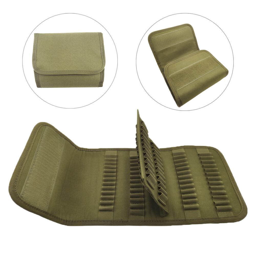 100 Rounds Ammo Pouch Bullet Shell Holder Waist Belt Bag Carrier Pack ...