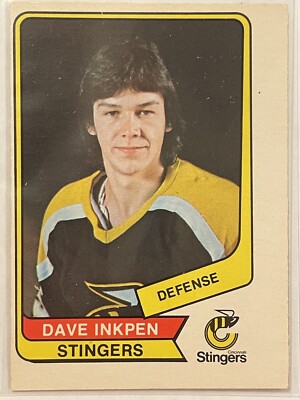 1976-77 O-Pee-Chee WHA Dave Inkpen Rookie Cincinnati Stingers #83 ...