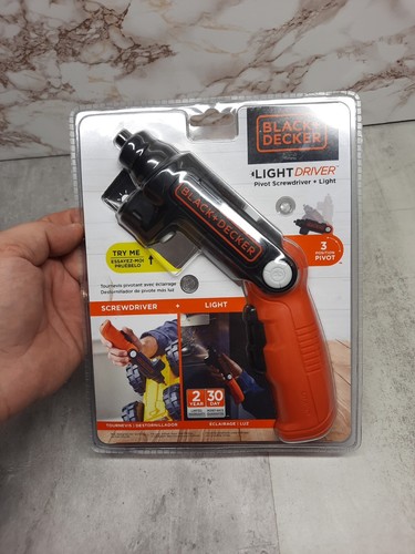 BLACK DECKER 4V MAX Cordless Screwdriver with LED Light (BDCSFL20C ...