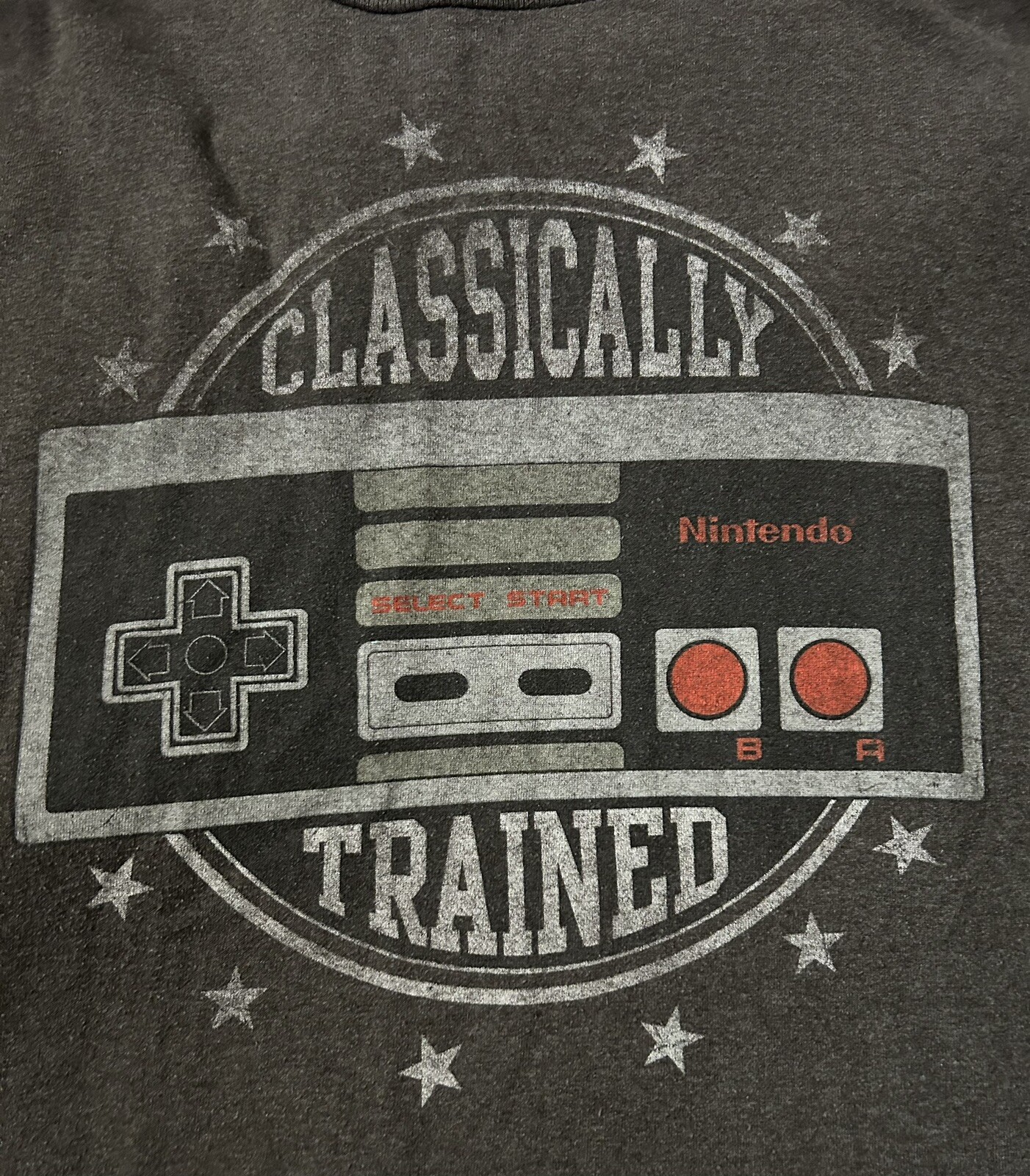 Nintendo NES Classically Trained Mens T Shirt Controller Gray Licensed ...