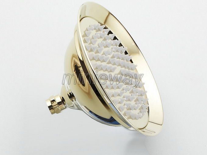 Bathroom 8" inch Round Gold Color Brass Bathroom Rain Shower Head ...