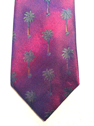 TANGO MENS TIE RED METALLIC ACCENT AND PALM TREE 3.75 X 61 | eBay