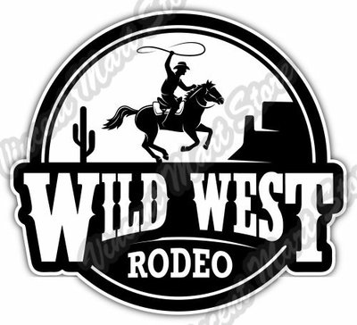 Wild West Cowboy Rodeo Bull Hat Car Bumper Window Vinyl Sticker Decal 4 ...