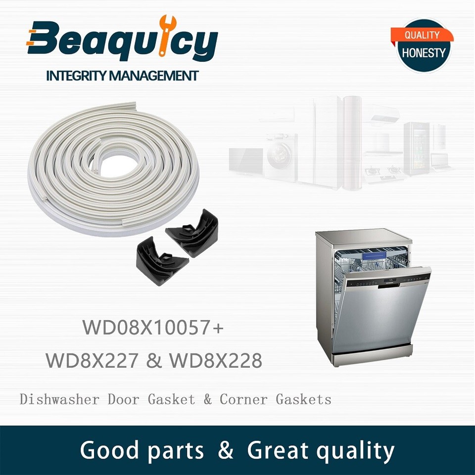 Dishwasher Door Gasket Seal WD08X10057 WD8X227 WD8X228 for GE Kenmore ...