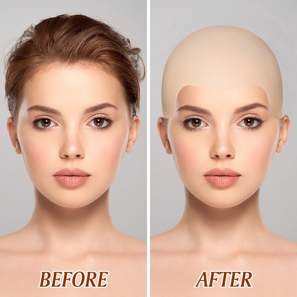 1pc Latex Bald Caps Makeup Wig Adult Monk Accessory Bald Cap | eBay ...