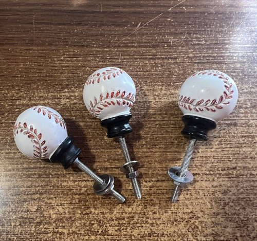 3 Decorative Sports Baseball Themed Cabinet Drawer Pulls (H137) | eBay