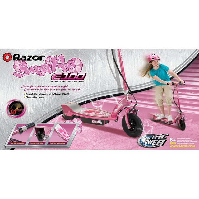Razor E100 Sweet Pea Electric Scooter - Pink for sale online | eBay
