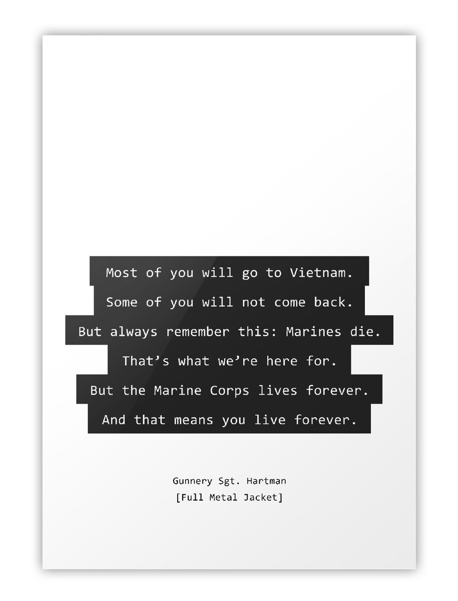 Sergeant Gunnery Hartman Quotes Full Metal Jacket Charles