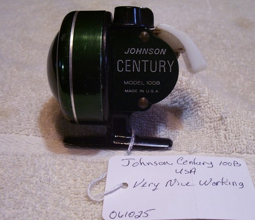 061025 VINTAGE JOHNSON CENTURY 100B REEL SEE TAG NICE REEL SMOOTH ...
