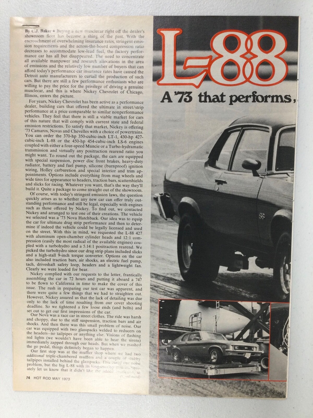 NOVA #14 Article 1973 Chevrolet Chevy L-88 NOVA Is it legal? 3 page | eBay