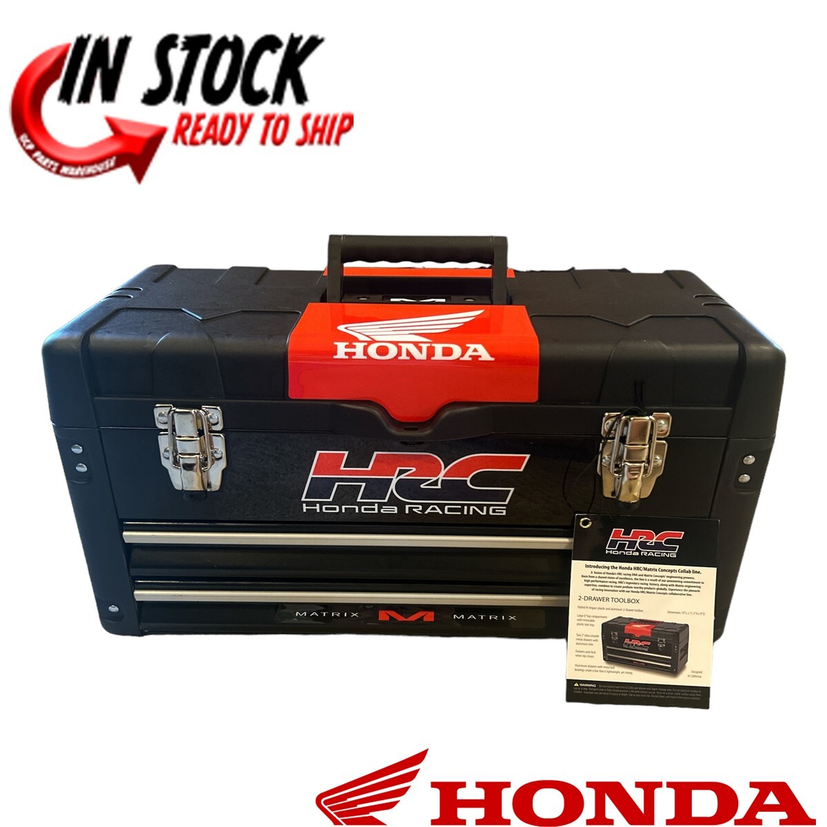 HONDA TOOL BOX HRC RACING 2 DRAWER 0SA08-M23-A00 GENUINE AUTHENTIC OEM ...