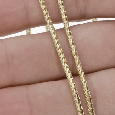 14K Yellow Gold 2mm Franco Chain (Solid Links) 22"-28" | eBay