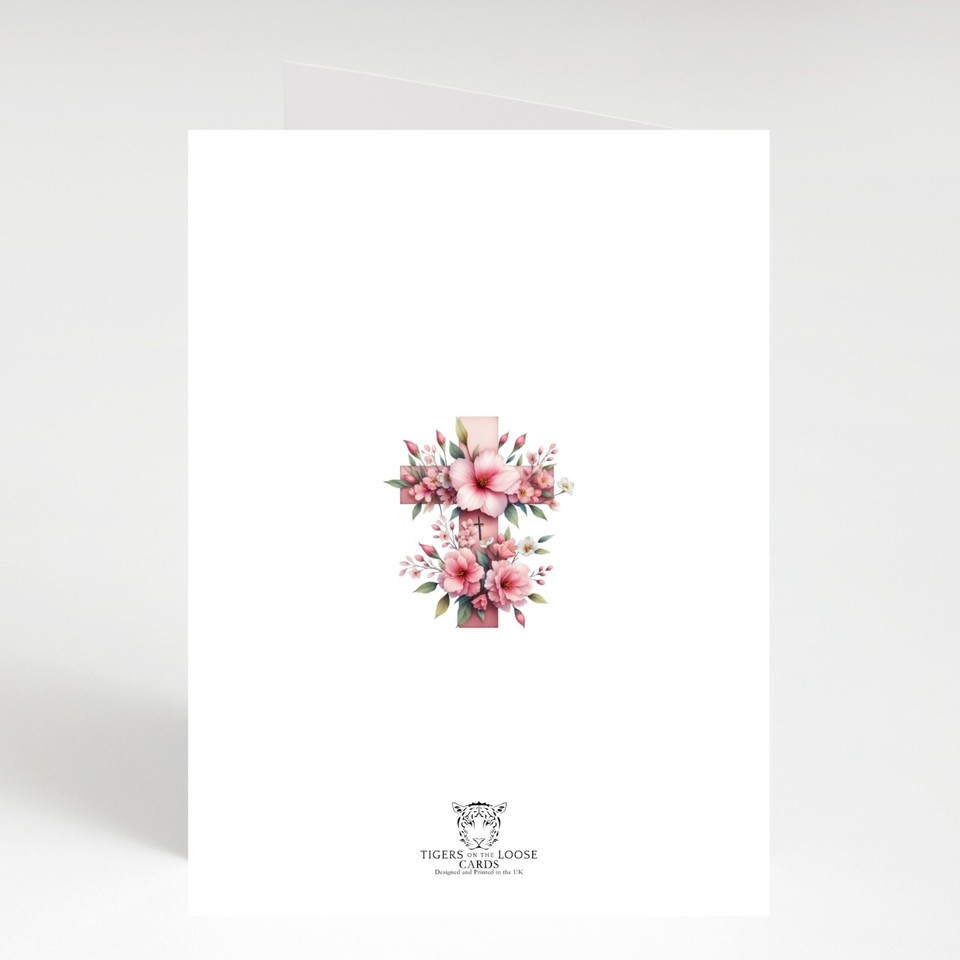 Communion Card A4 First Holy Communion personalised greeting card, Pink ...