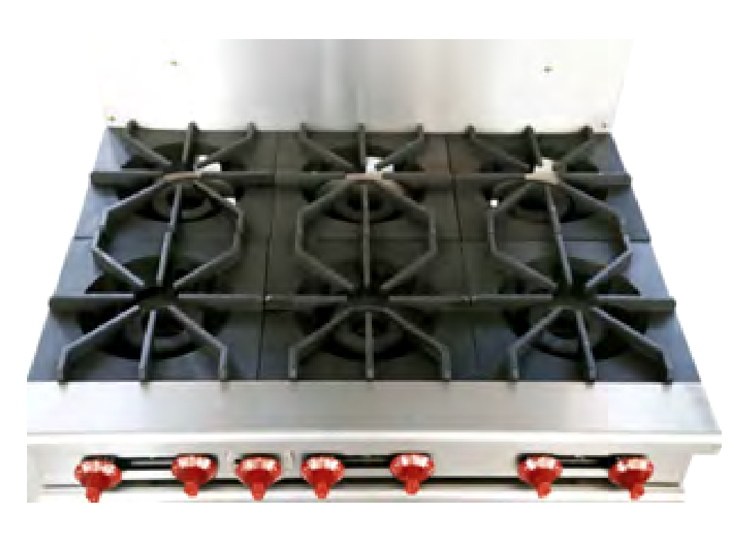 NEW 36" Range 2 Open Burners 24" Griddle Stainless Connerton CN36-2-24G ...