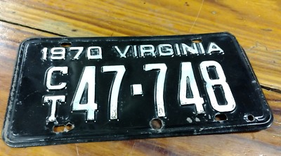 1970 Virginia license plate Muscle car year | eBay
