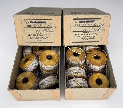 Vintage Leach Relay Co Coils Lot x12 368-Z 16 Ohms & x14 352-Z 10.5 ...