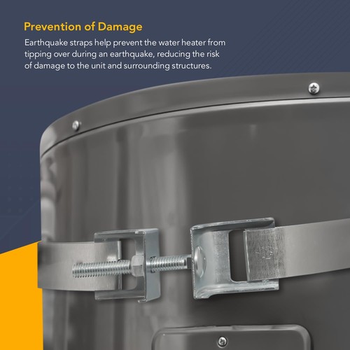 Everflow GWHSE80 Seismic Water Heater Restraining Strap, Galvanized ...