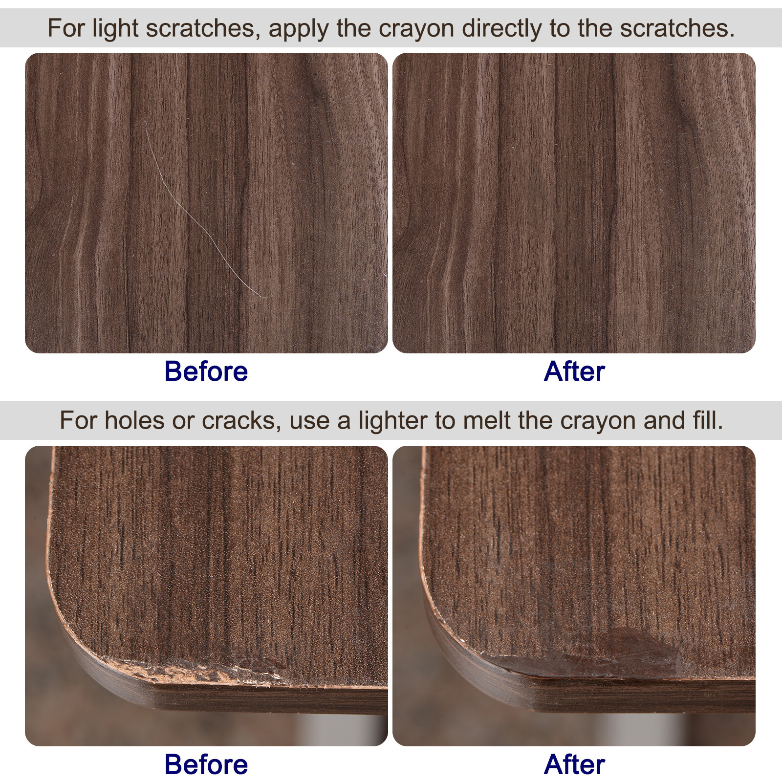 Madera Reparación Cera Relleno Palo Retoque Cera Pintura Palo, Claro ...