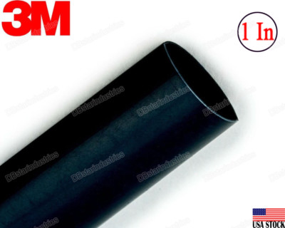 3M FP-301 Flexible Black Heat Shrink Tubing 1'' Diameter x 4Ft Sleeve ...