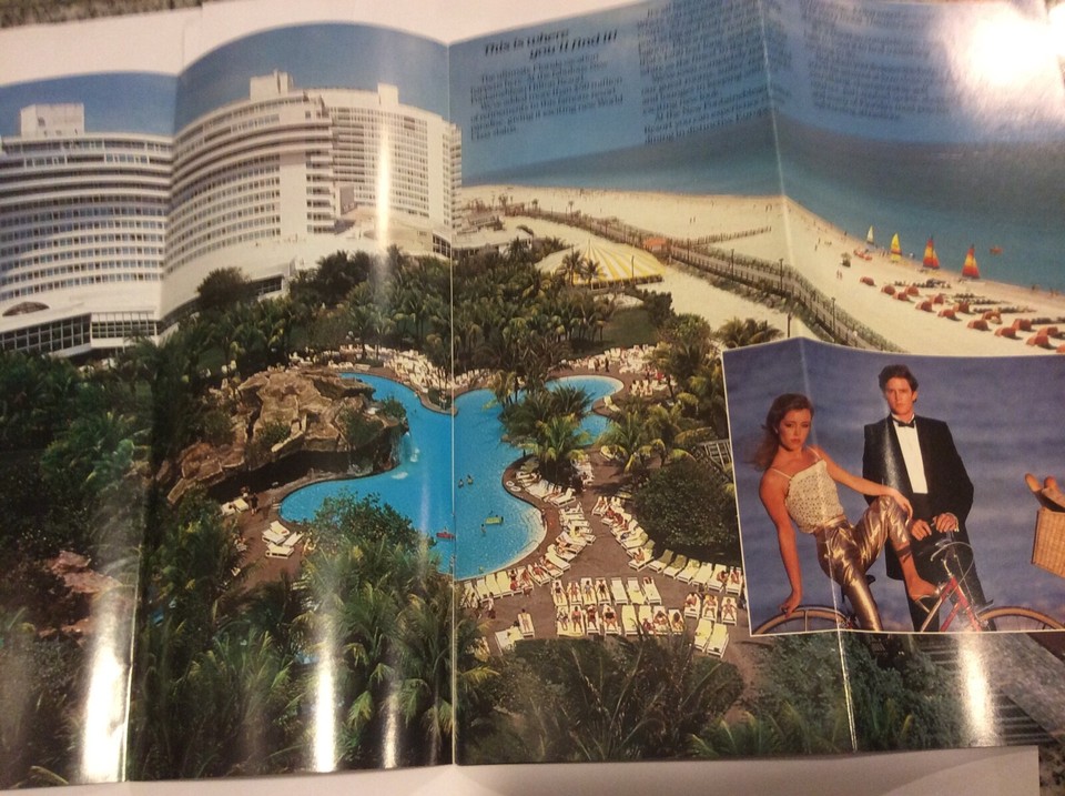Fontainebleau Hilton Miami Beach FL 1985 Map Brochure Guide E5 | eBay