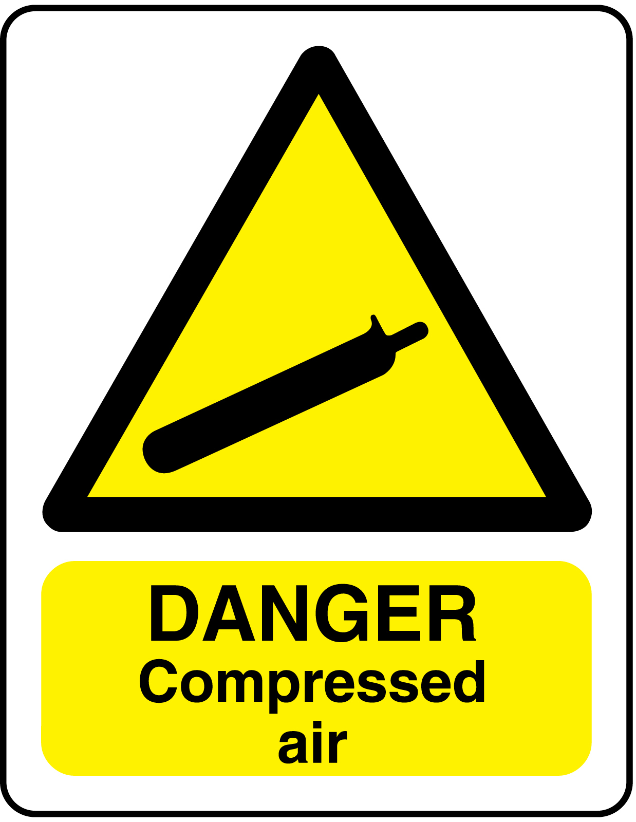 Yellow Warning safety signs, caution, slip, trip etc Vinyl wall ...