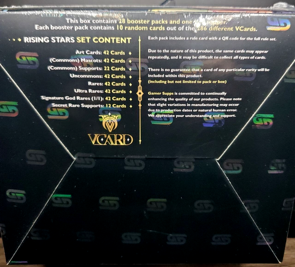 VCARD Rising Stars - First Edition (1st) Sealed Booster Box - Sealed ...