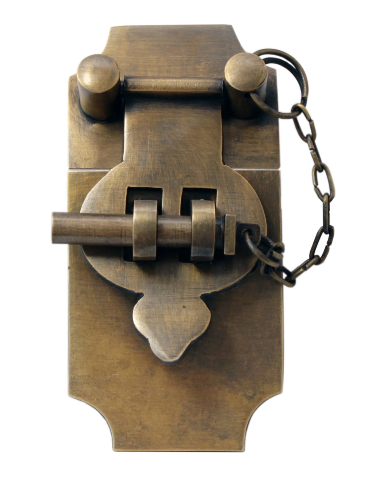 4 Inch Large Antique Style Trunk Hasp With Chain Pin By Nesha | eBay