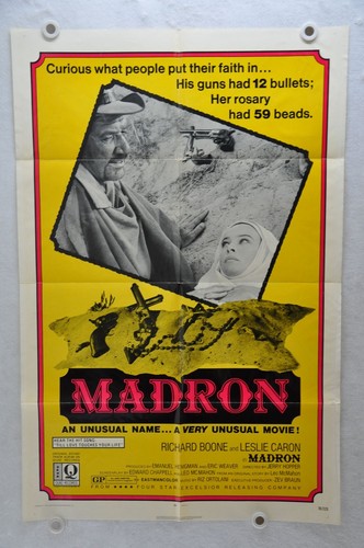 1970 Madron Original 1SH Movie Poster 27 x 41 Richard Boone, Leslie ...