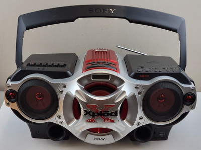 Sony CFD-G700CP Xplod Boombox MP3 CD Radio Cassette Recorder Player ...
