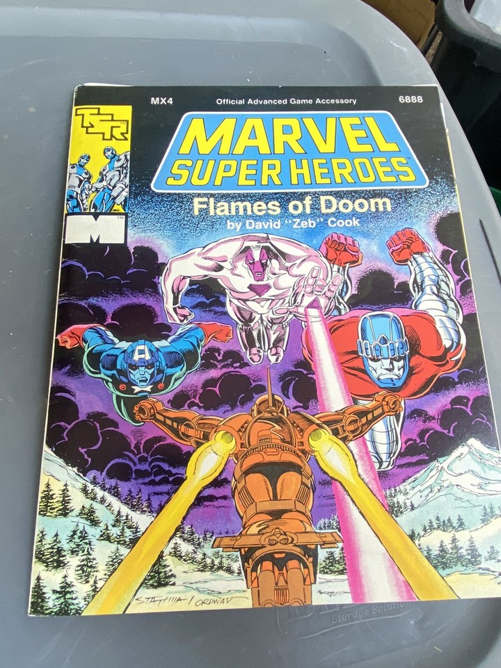 Flames of Doom (Marvel Super Heroes RPG Module MX4) TSR 6888 RPG Game W ...