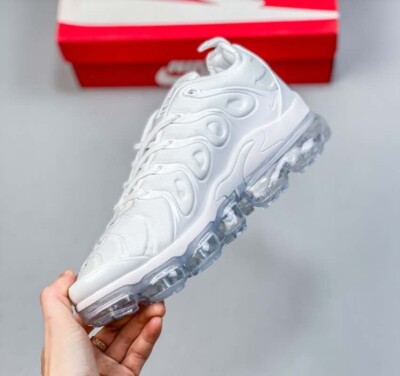 Nike Air VaporMax Plus Tn Pure white Men's sports shoes free shipping ...