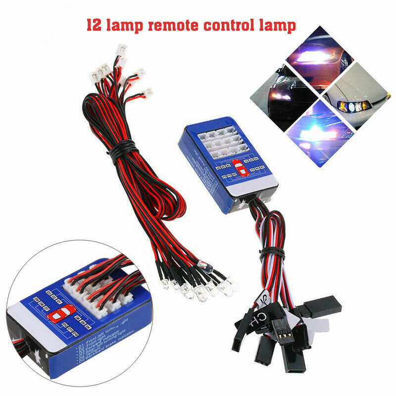 12 LED Light Steering System Lighting Kit fit for TAMIYA TT-01 SCX10 ...