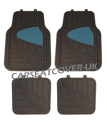 For Land Rover Freelander 2 -Black/Blue HEAVY DUTY Front Rear RUBBER ...