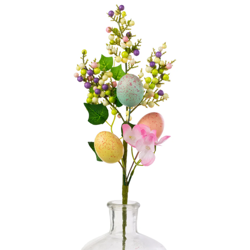 Speckled Easter Eggs Flowers and Berries 18" Faux Pick | eBay