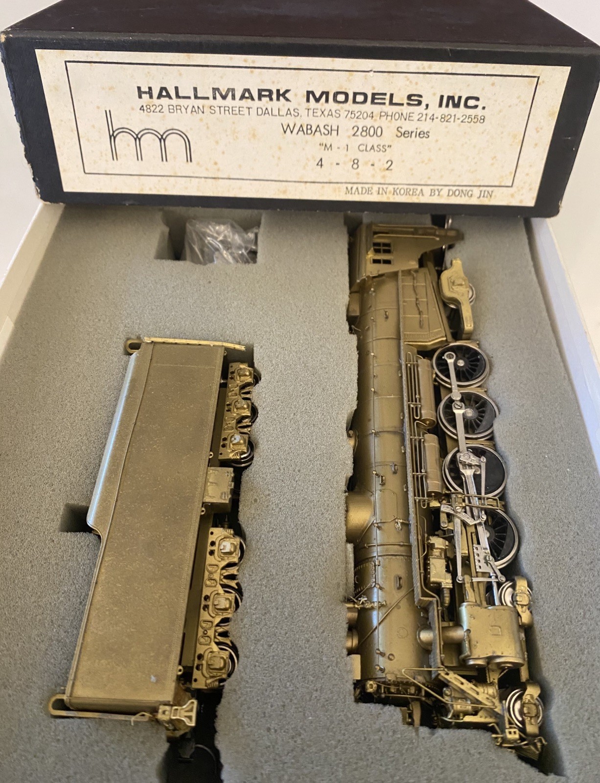 HALLMARK MODELS WABASH 2800 SERIES M-1 CLASS 4-8-2 BRASS In Original ...