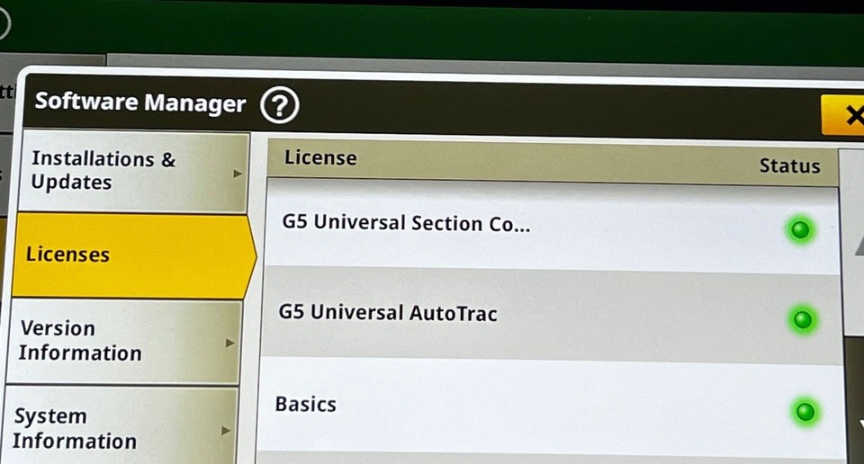 John Deere G5 Plus Universal Display with Permanent AutoTrac and ...