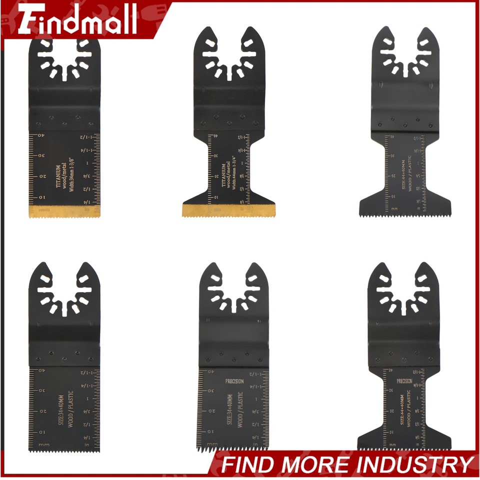 Findmall 110 PCS 6 Types Oscillating Saw Blades Multi Tool Blades for ...