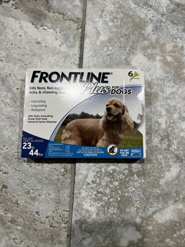 FRONTLINE PLUS FOR DOGS 23-44 LBS 6 DOSES- GREAT PRICE- GENUINE EPA ...