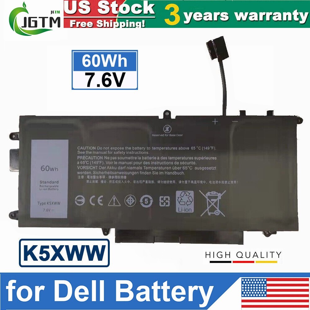 K5XWW Battery For Dell Latitude 7389 7390 L3180 5285 5289 2 in 1 71TG4 ...