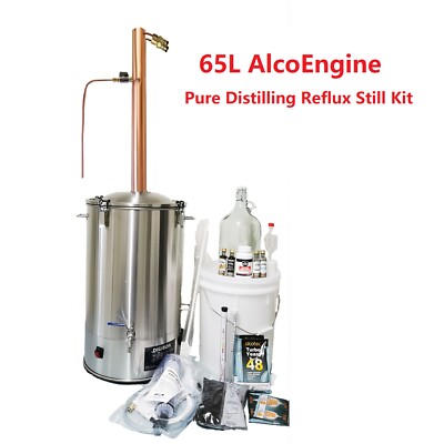 65L Alcoengine Pure Distilling Copper Distillery Kit w/h Ultimate ...