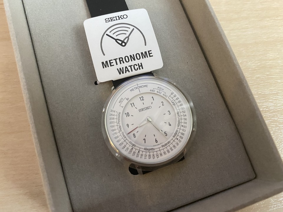 SEIKO Metronome Watch Standard Line Color Monotone SMW006A Black White ...