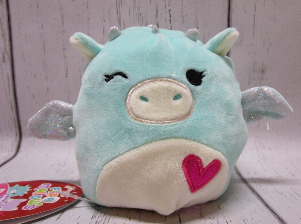 NWT Squishmallow 5" Palasha Dragon Fay Fox Flip a Mallow Valentine ...