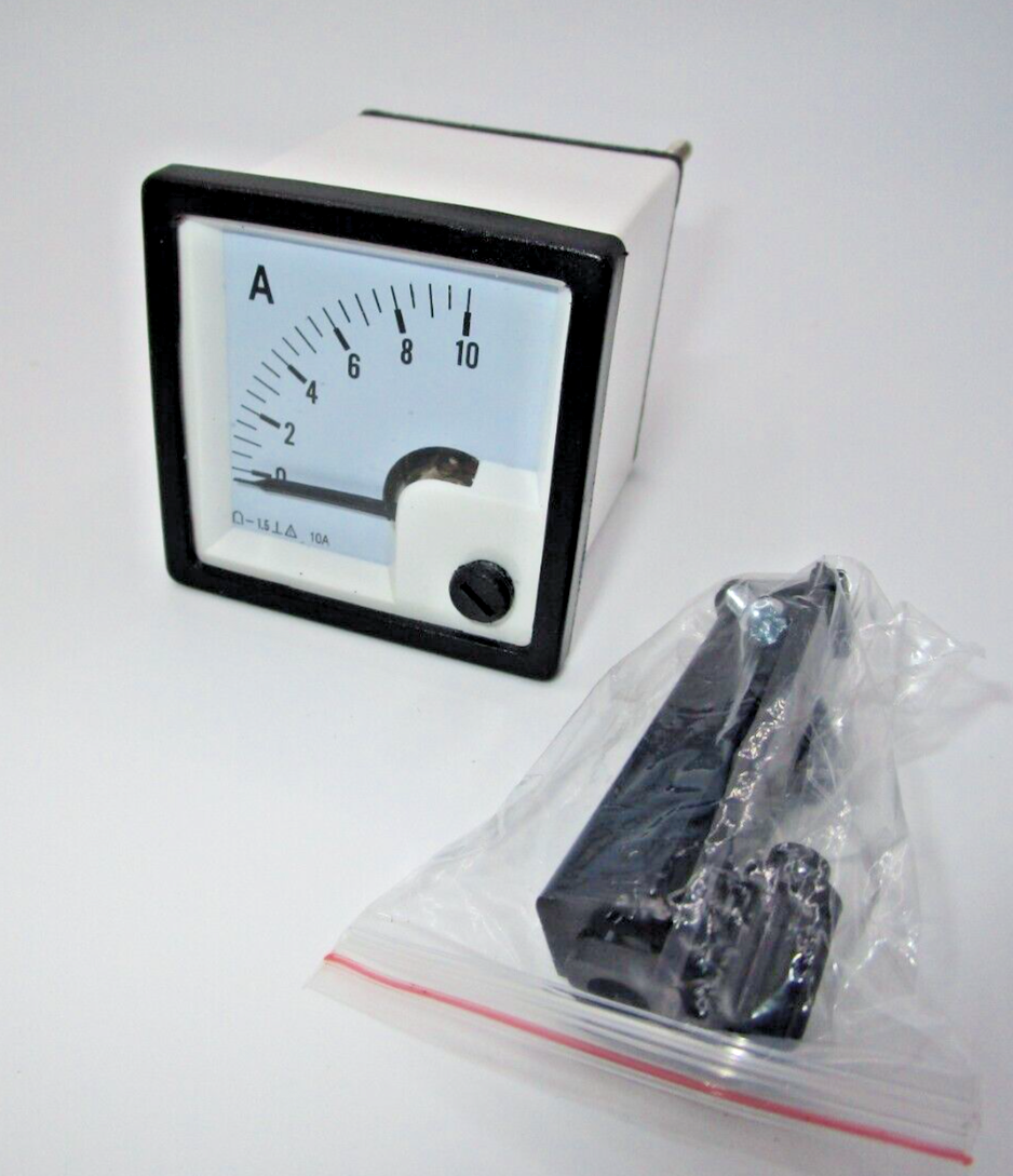 Ampere panel gauge meter DC-10A ANDELI Ammeter AM-48 Size 48x48 FAST ...