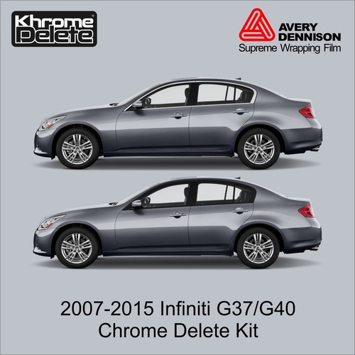 Chrome Delete Wrap fitting 2007- 2015 Infiniti G37/G40 Sedan (Glossy ...