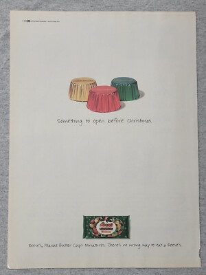 1999 Magazine Advertisement Page Reese's Peanut Butter Cups Miniatures ...